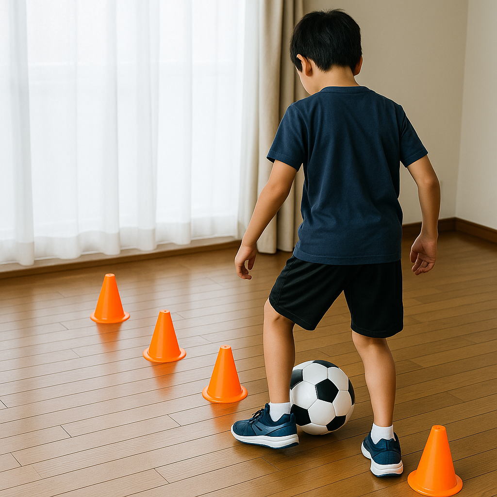 サッカーのドリブル練習メニュー小学生が家で伸びる段階ドリル - Soccer Book Library